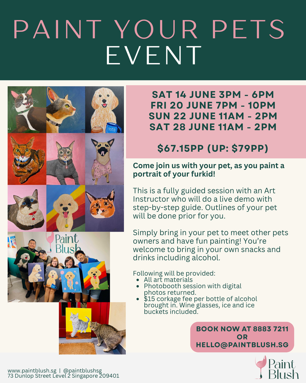 Paint Your Pets Event (June) – Paintblush